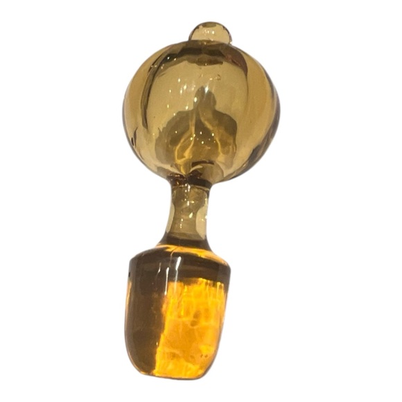 Dining | Mid Century Modern Mcmart Glass Amber Ball Stopper 35 ...